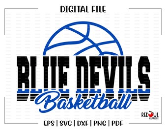 Blue Devil Svg | Etsy