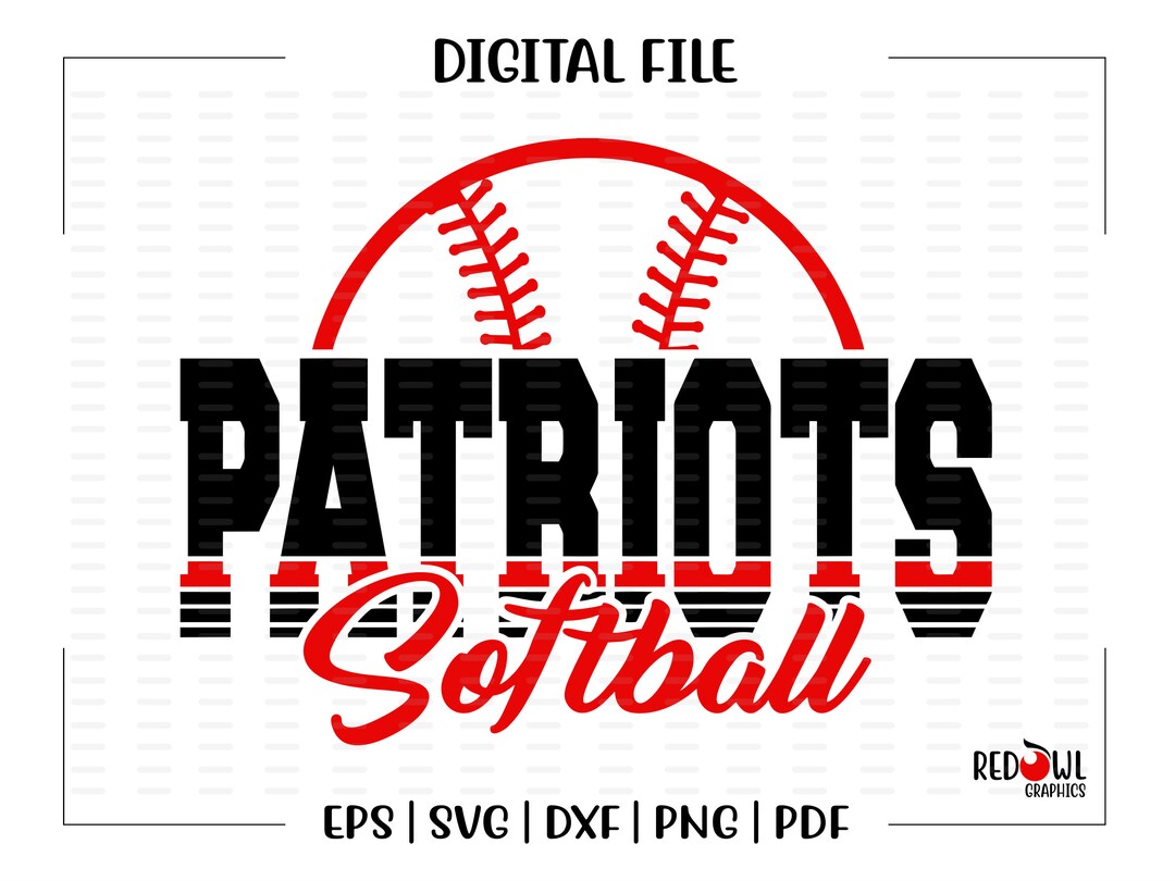 Patriot Softball Svg, Softball Svg, Patriot, Patriots, Softball, Design ...