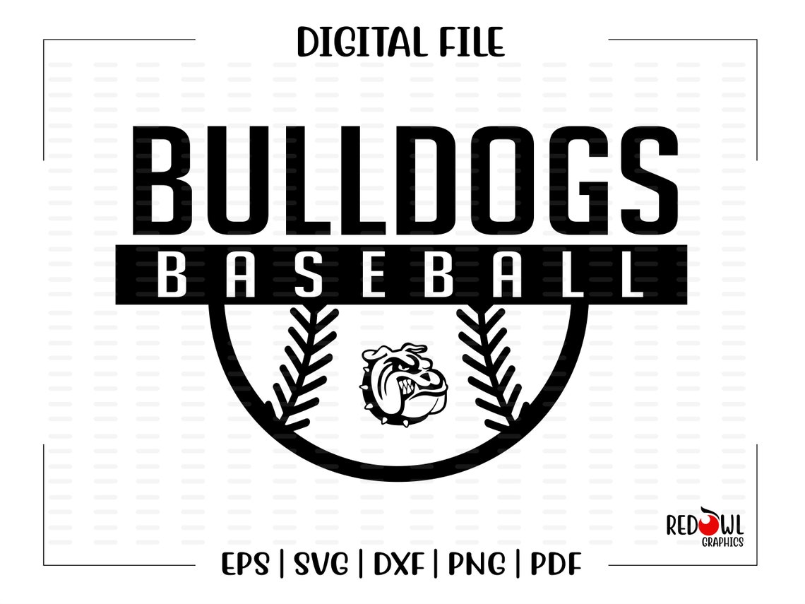 Baseball Svg Bulldog Baseball Svg Bulldog Bulldogs - Etsy