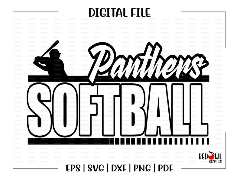 Softball Svg Panther Softball Svg Panther Panthers | Etsy