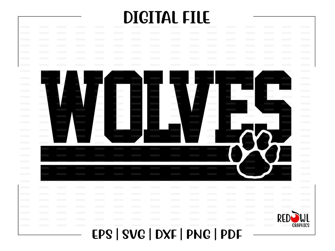 Wolves Svg Wolves Wolf Mascot School Svg Dxf Eps Png - Etsy