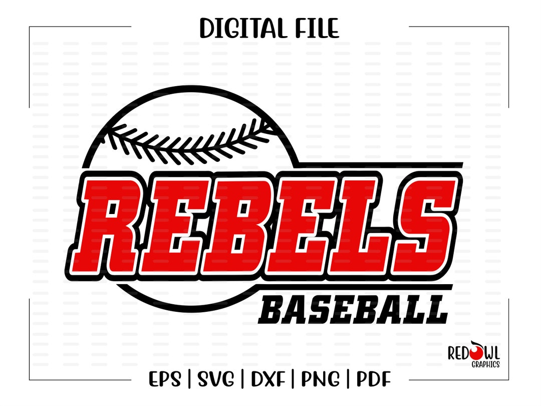Baseball Svg, Rebel Baseball Svg, Rebel, Rebels, Baseball, Svg, Dxf ...