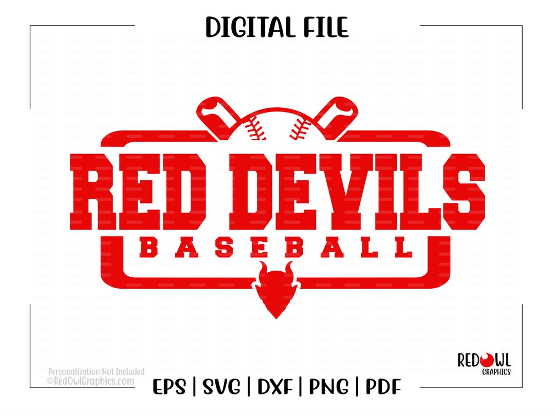 Baseball Svg, Red Devil Baseball Svg, Red Devil Svg, Devils, Baseball ...
