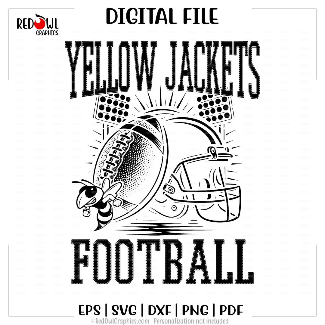 Yellow Jacket Football Svg, Yellowjacket, Football Svg, Yellow Jacket ...