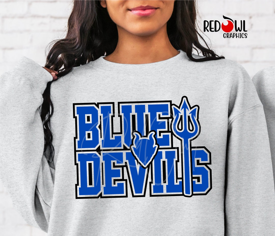 Blue Devil Shirt, Blue Devils T-shirt, Devil Sweatshirt, Blue Devil, T ...