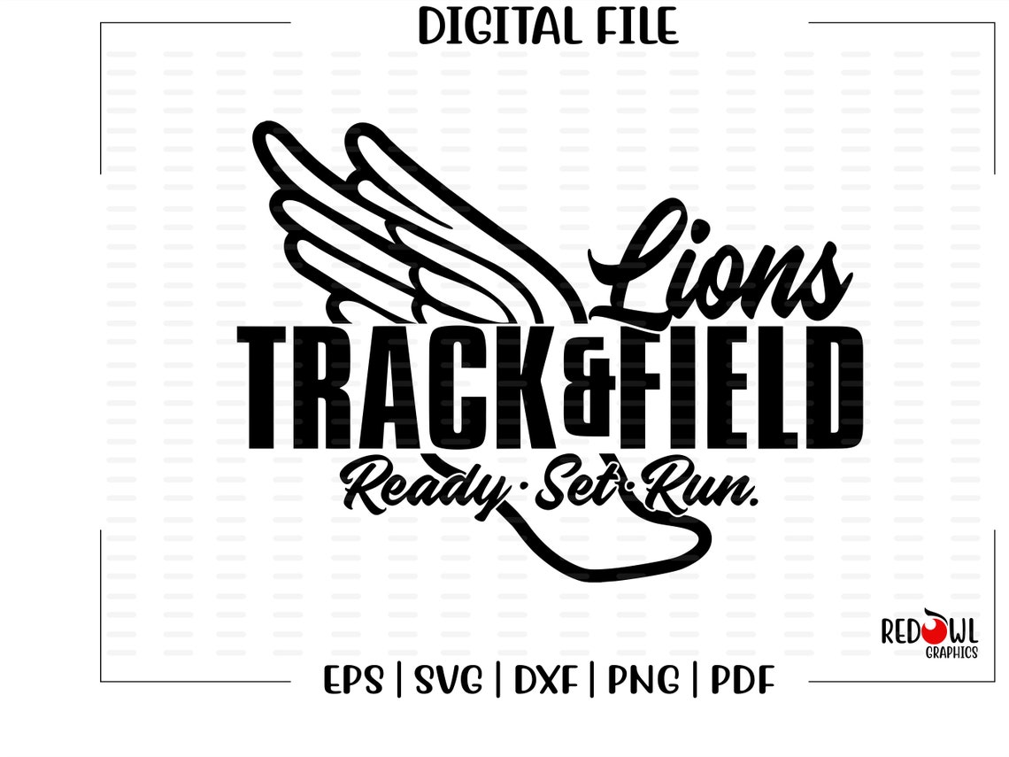 Track Svg, Lions Track Svg, Lion, Lions, Track, Field, Svg, Dxf, Eps ...