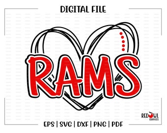 Rams SVG Dxf Eps and Png Digital Cut File - Etsy