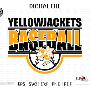 Baseball Svg, Yellowjacket Baseball, Yellowjacket, Baseball, Jacket ...