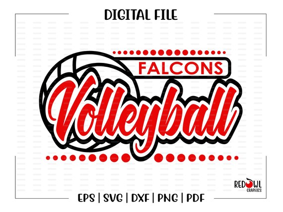 Volleyball Svg Falcon Volleyball Svg Falcon Falcons - Etsy