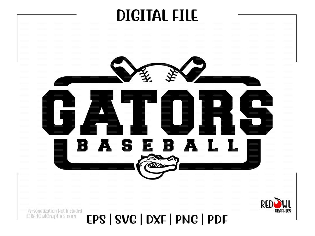Gator Baseball Svg, Baseball Svg, Gator, Gators, Baseball, Svg, Dxf ...