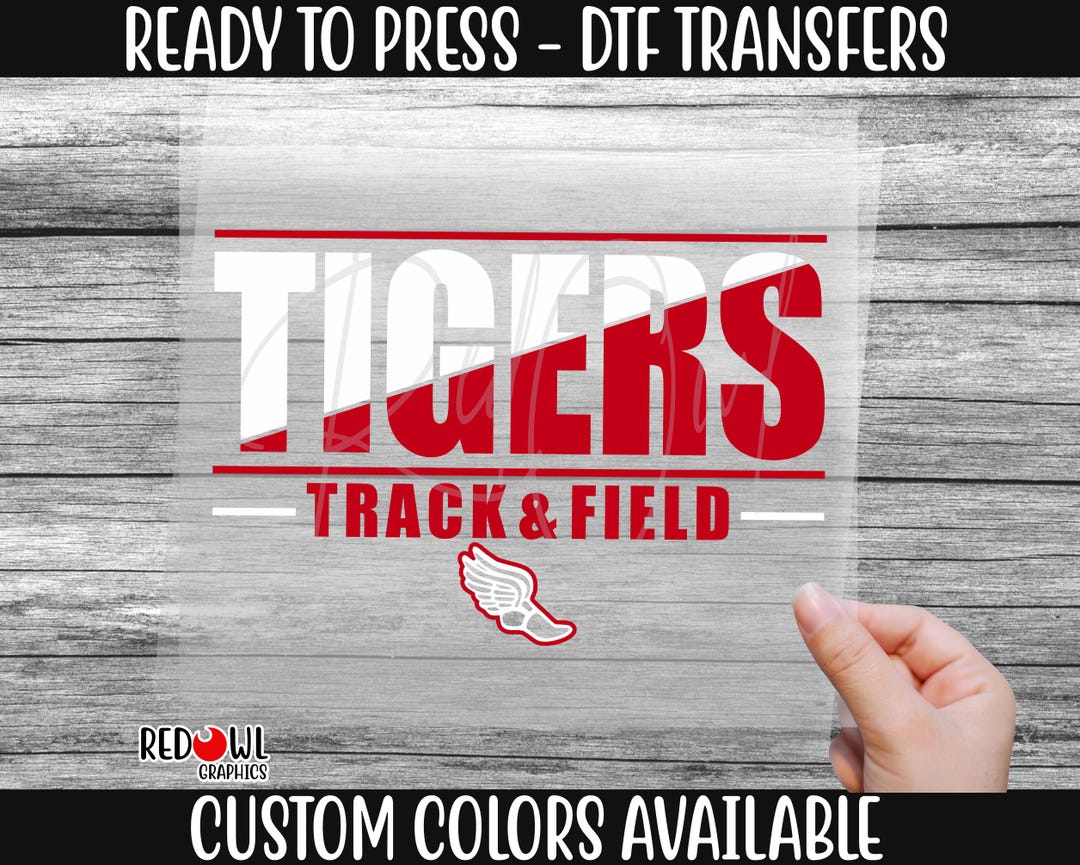 Track DTF, Ready to Press, Tigers, Tigers DTF, Track and Field, Heat ...