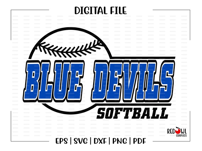 Softball Svg, Blue Devil Softball Svg, Blue, Devil, Softball, Svg, Dxf ...