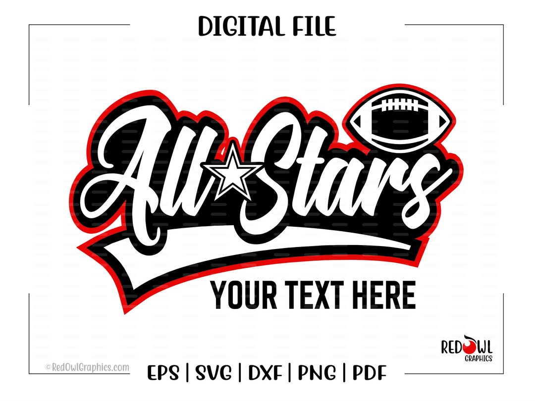 Custom, Personalized, Football Svg, Football, All Star, Allstar, All ...