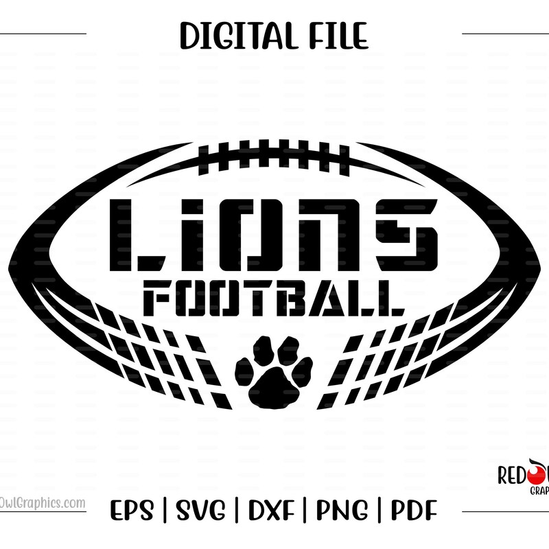 Lions Football Svg - Etsy
