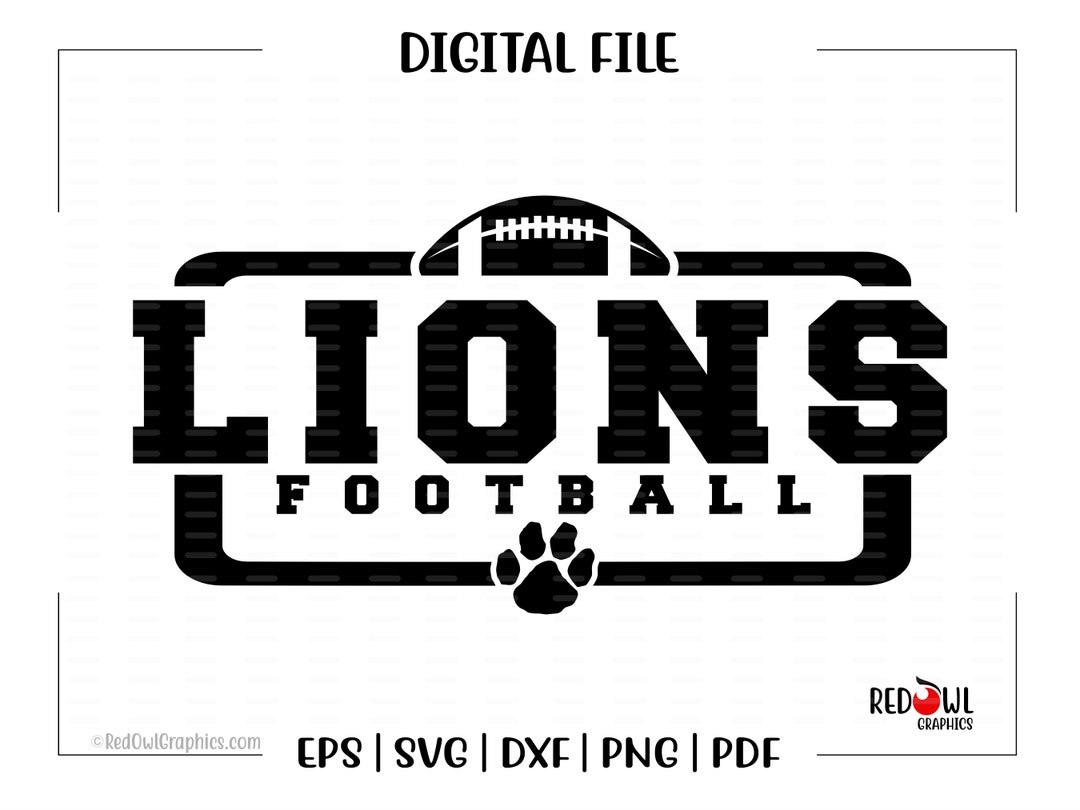 Football Svg, Lion Football, Lion, Lions, Football, Svg, Dxf, Eps, Png ...