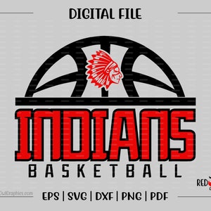 Basketball Svg, Indian Basketball Svg, Indian, Indians, Basketball, Svg ...