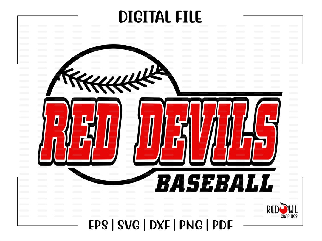 Baseball Svg, Red Devil Baseball Svg, Red Devil, Devils, Baseball ...