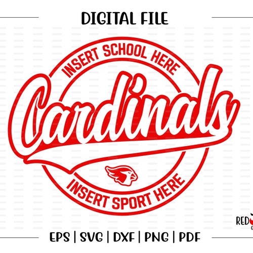 Cardinals SVG / School Mascot Svg and Png/cut File Instant - Etsy