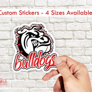 Personalized Bulldog Sticker, Mascot, School, Spirit, Bulldog, Football ...