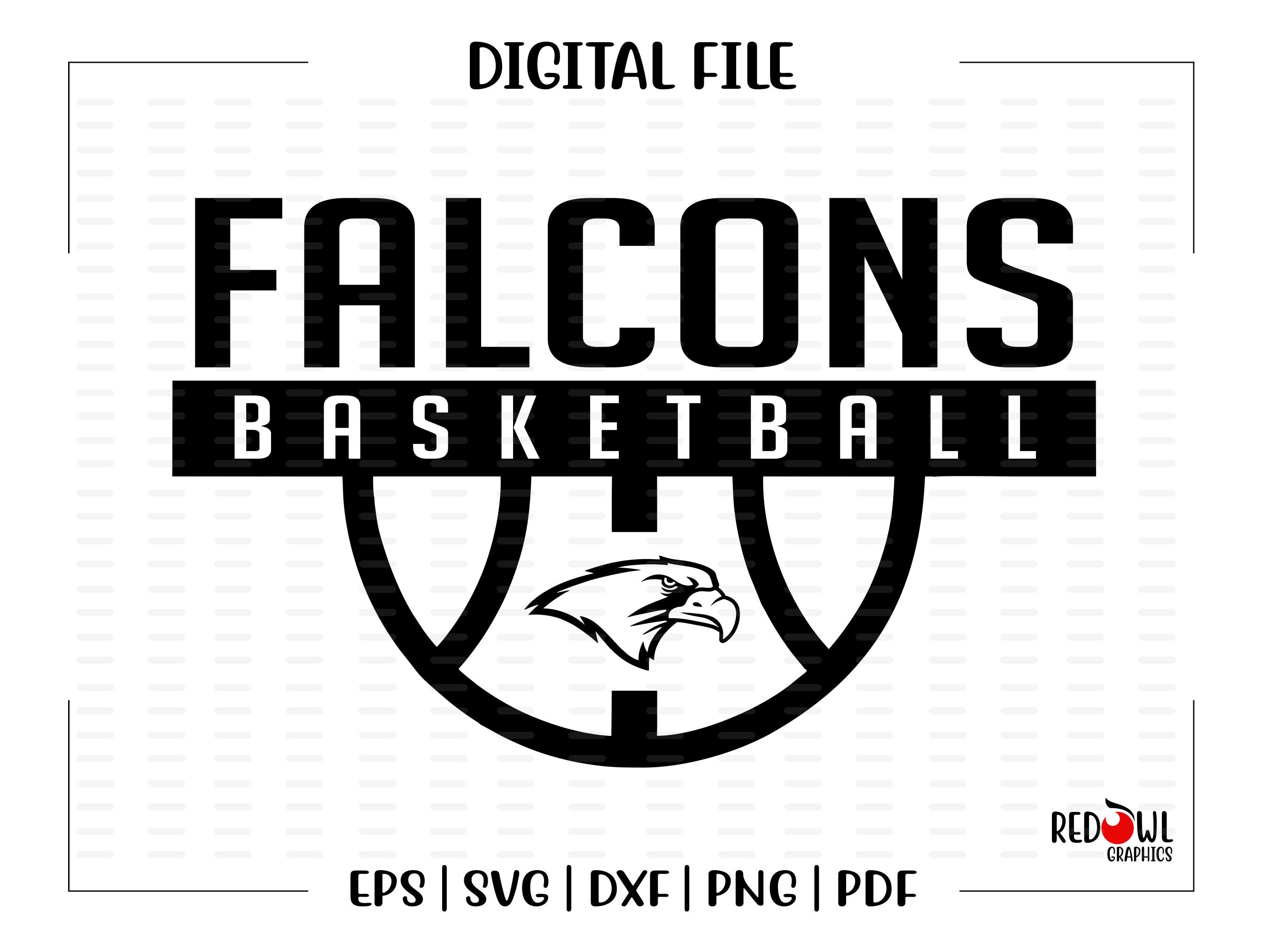 Falcon Mascot Basketball