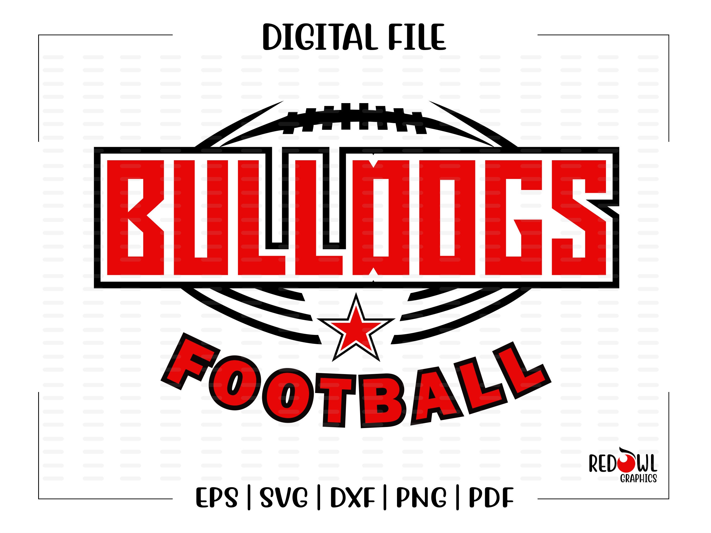 Football Svg Bulldog Football Svg Bulldog Bulldogs - Etsy