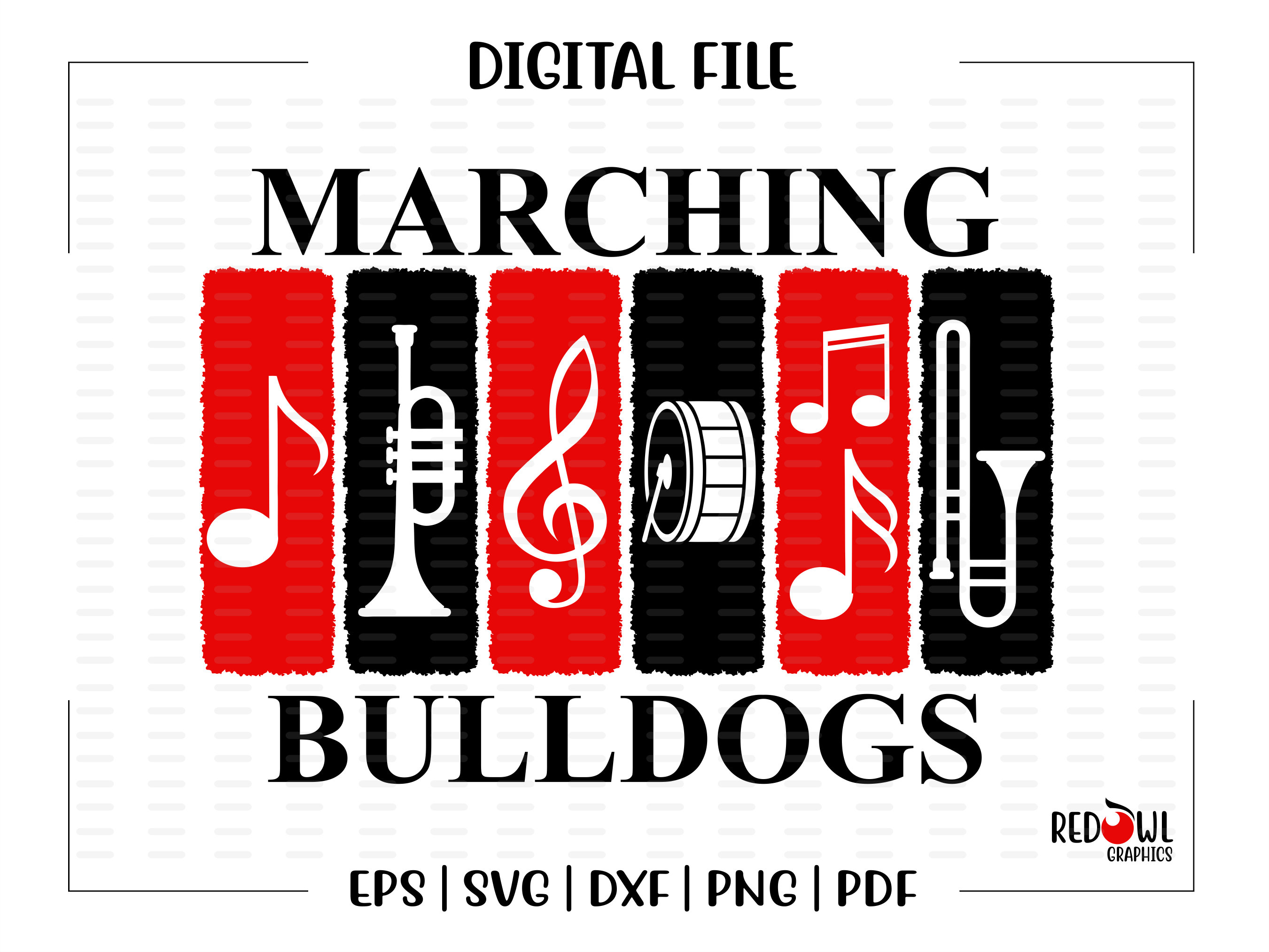 Marching Band svg Bulldog Band svg Bulldog Bulldogs Band - Etsy España