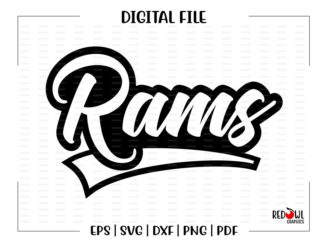 Ram Svg, Rams Svg, Ram, Rams, Mascot, School, Svg, Dxf, Eps, Png, Pdf ...