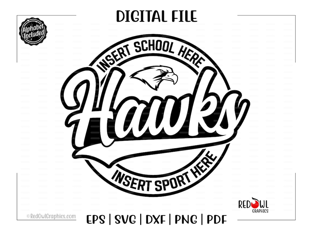 Hawk Svg, Hawks Svg, Hawk, Svg, Dxf, Eps, Png, Pdf, Sublimation, Cut ...