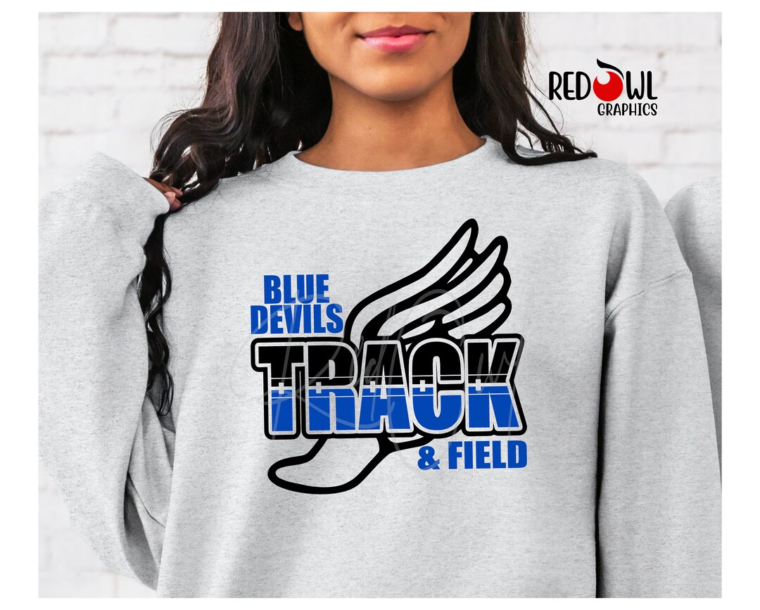 Track Shirt, Blue Devils Shirt, Blue Devil, Track, T-shirt, Sweatshirt ...