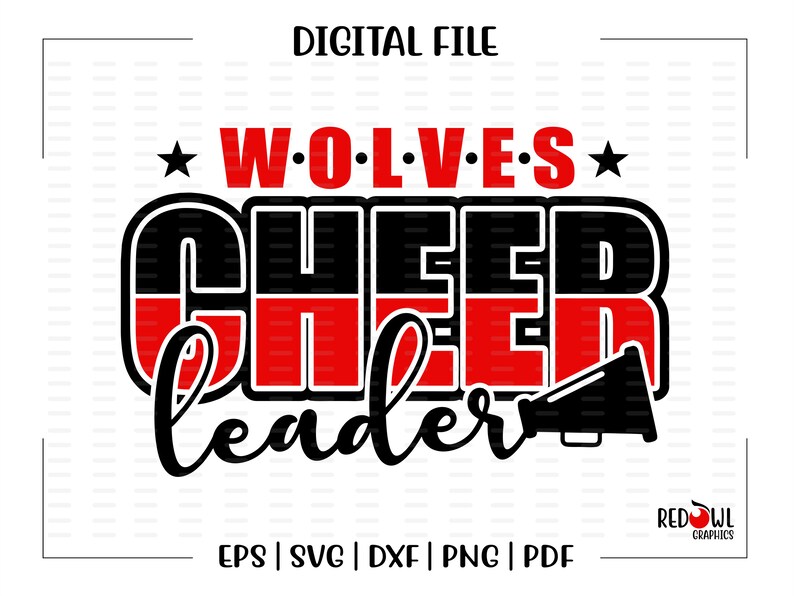 Cheerleader Svg Cheerleading Svg Wolves Wolf Cheer | Etsy