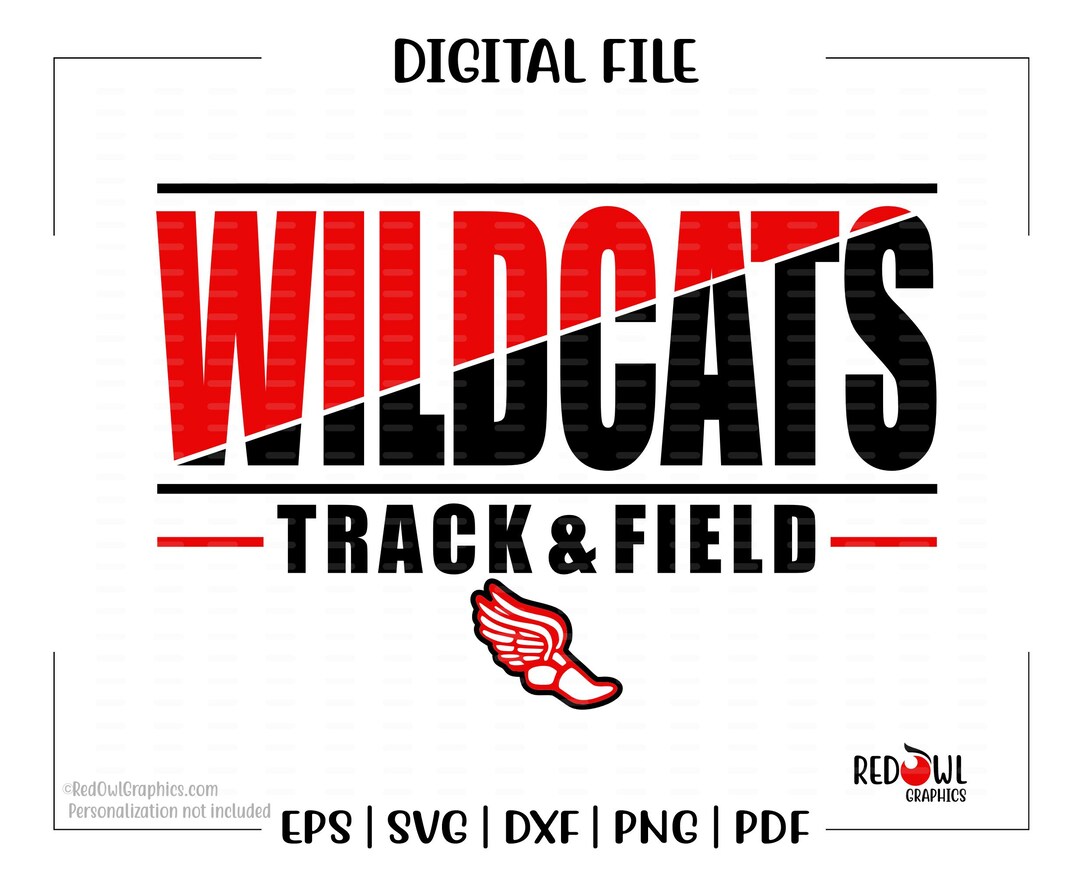 Track Svg, Wildcat Track Svg, Wildcat, Wildcats, Track, Field, Wildcats ...