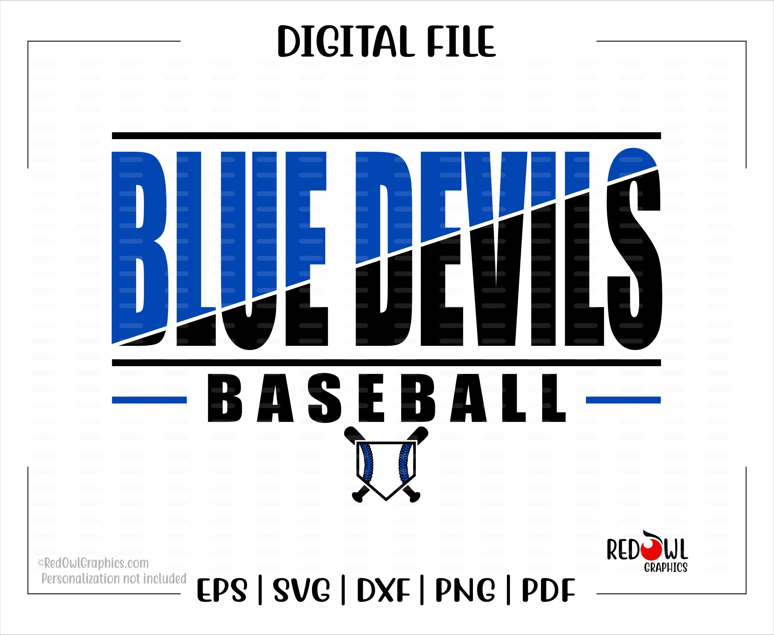 Baseball Svg, Blue Devil Baseball Svg, Blue Devil, Devil, Baseball, Svg ...