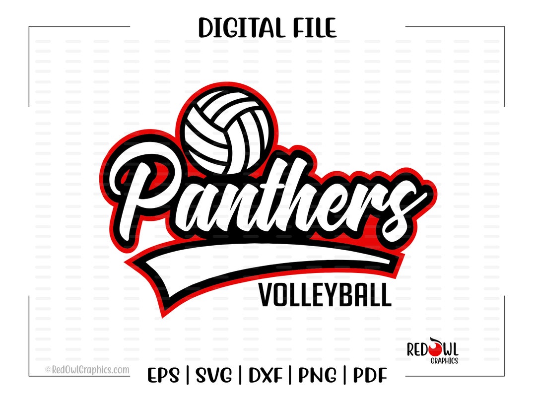 Volleyball Svg, Panther Volleyball Svg, Panther, Panthers, Volleyball ...