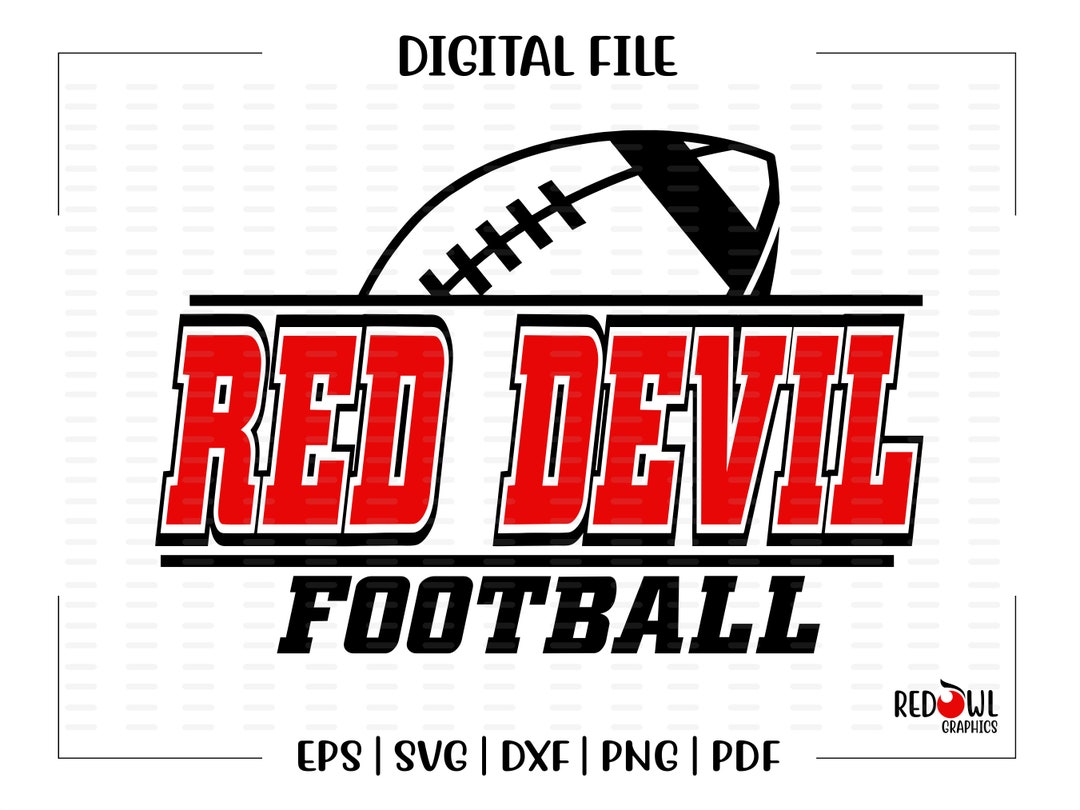 Red Devil Football Svg, Football Svg, Red Devil, Red, Devils, Football ...