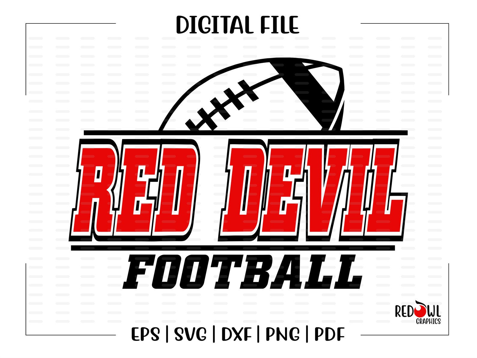 Red Devil Football Svg Football Svg Red Devil Red Devils | Etsy