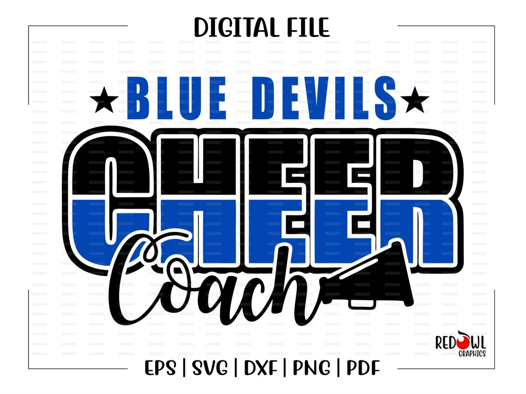Cheer Coach Svg, Blue Devil Cheer Coach, Blue Devil, Devil, Cheer ...