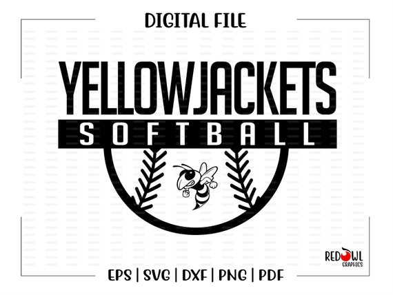 Softball Svg Yellowjacket Softball Svg Yellowjacket Jacket - Etsy