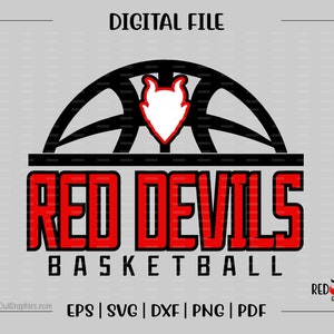 Basketball Svg, Red Devil Basketball, Red Devil Svg, Devil, Basketball ...