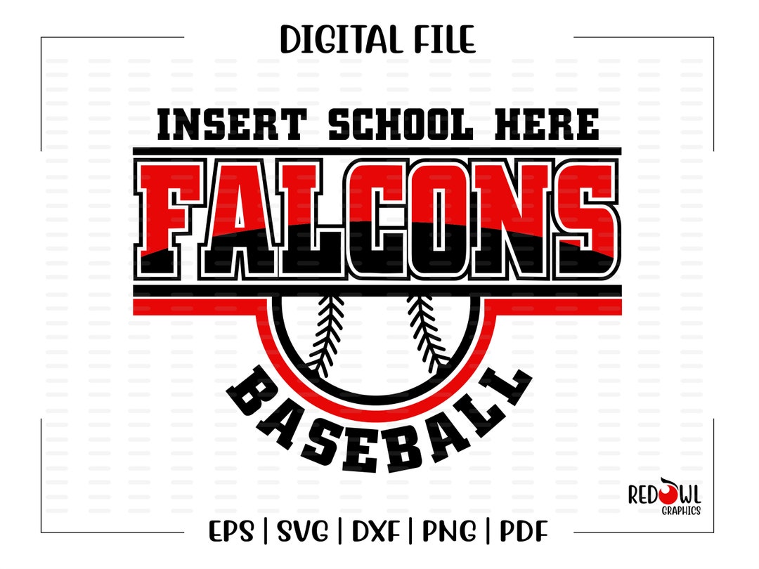 Baseball Svg, Falcon Baseball Svg, Falcon, Falcons, Baseball, Svg, Dxf ...