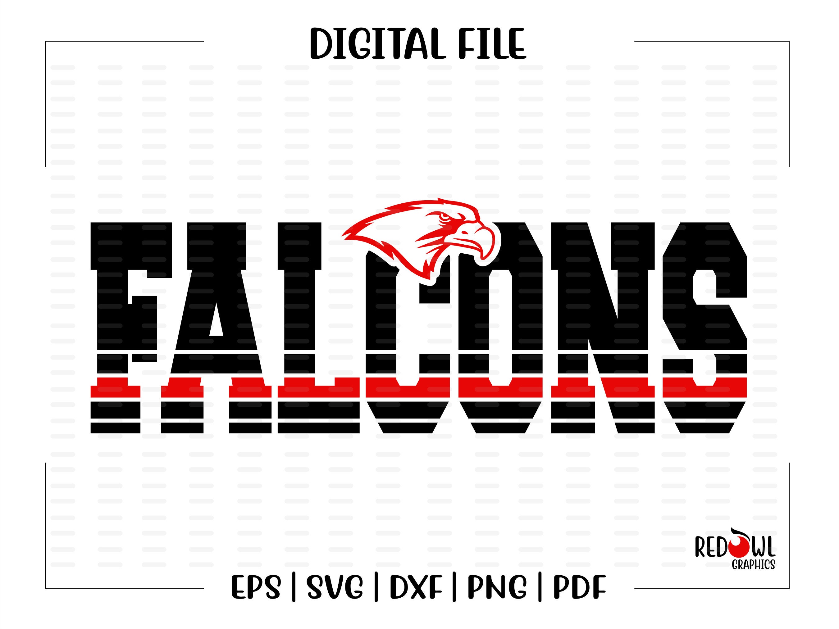 Falcon Svg Falcons Svg Falcon Falcons F Mascot Chevron - Etsy