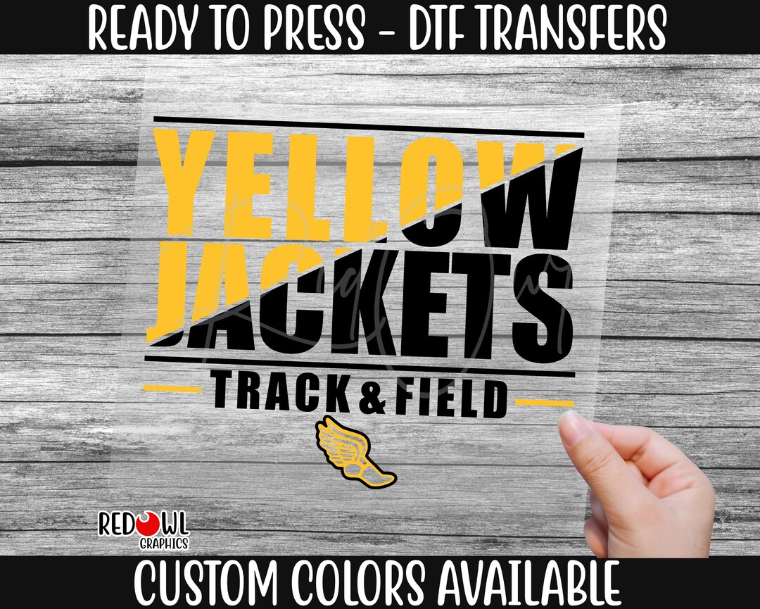 Track DTF, Ready to Press, Yellow Jackets, Yellowjackets DTF, Track and ...
