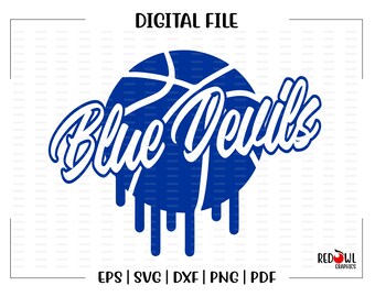 Blue Devil Svg | Etsy