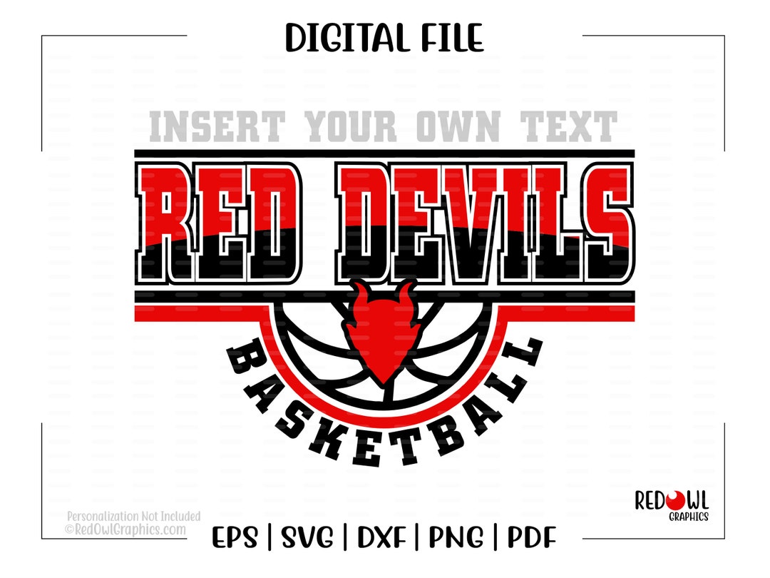 Basketball Svg, Red Devil Basketball, Red Devil Svg, Devil, Basketball ...