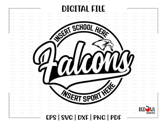 Falcon Svg Falcons Svg Falcon Falcons F Mascot Chevron - Etsy