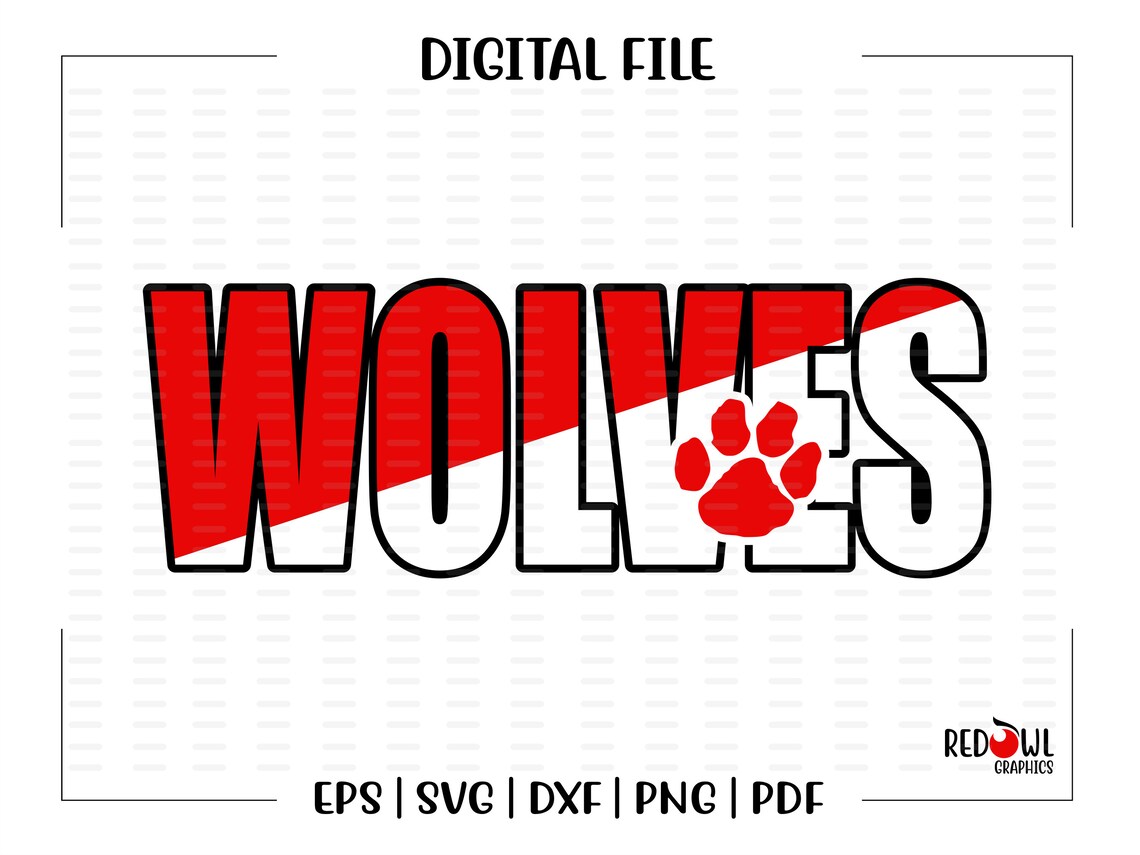 Wolves Svg Wolves Wolf Mascot School Svg Dxf Eps Png | Etsy