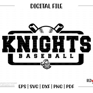 Baseball Svg, Knight Baseball Svg, Knight, Knights, Baseball, Svg, Dxf ...