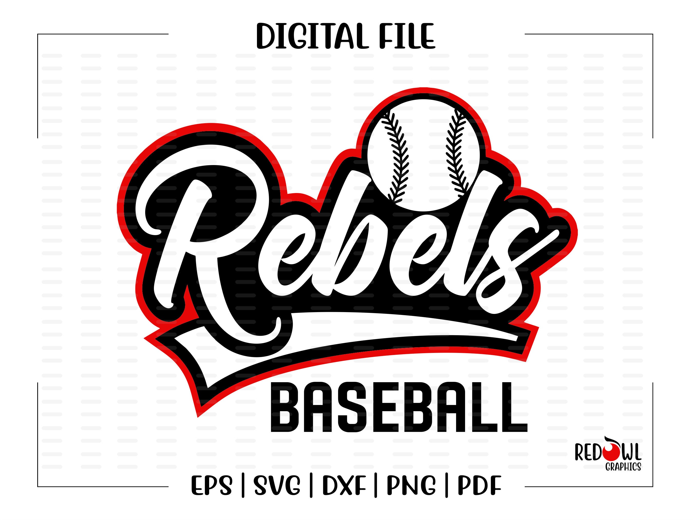 Baseball Svg Rebel Baseball Svg Rebel Rebels Baseball | Etsy
