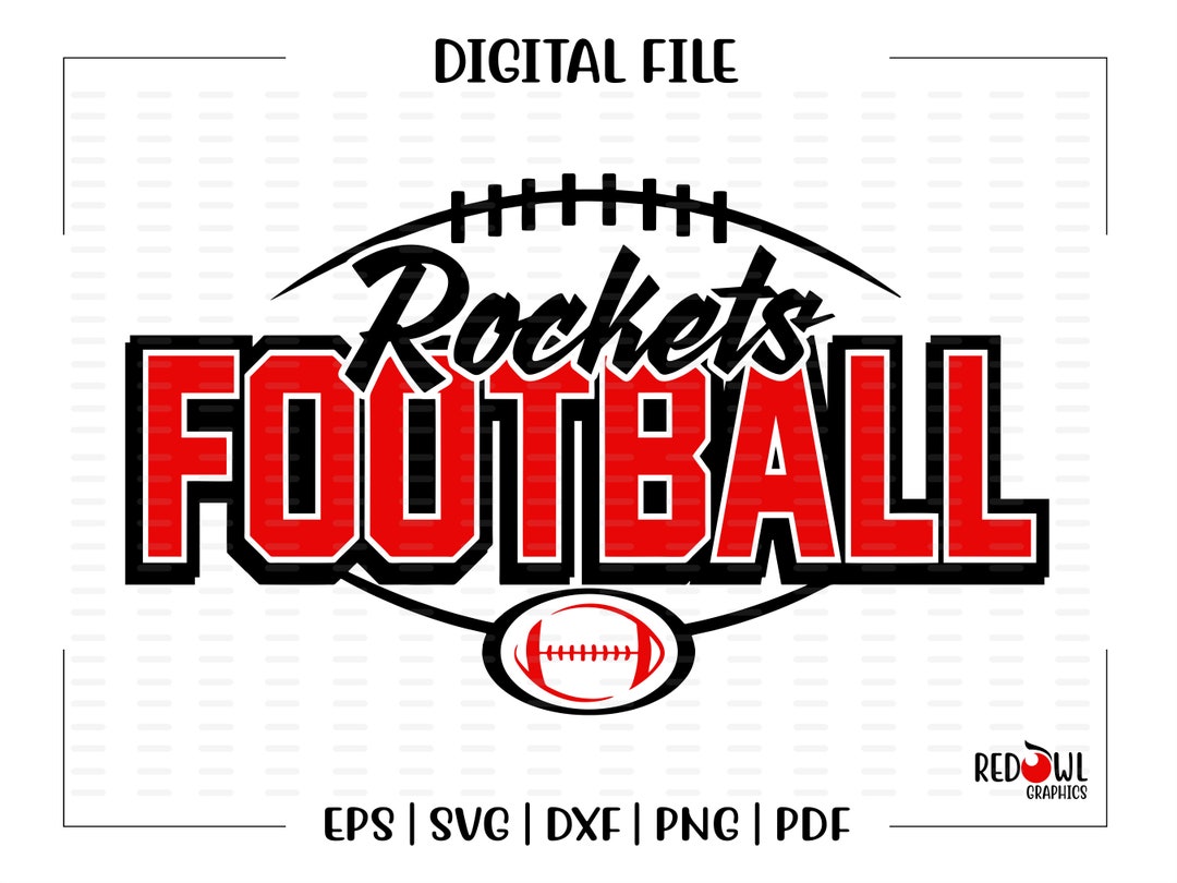 Football Svg, Rocket Football Svg, Rocket, Rockets, Football, Svg, Dxf ...