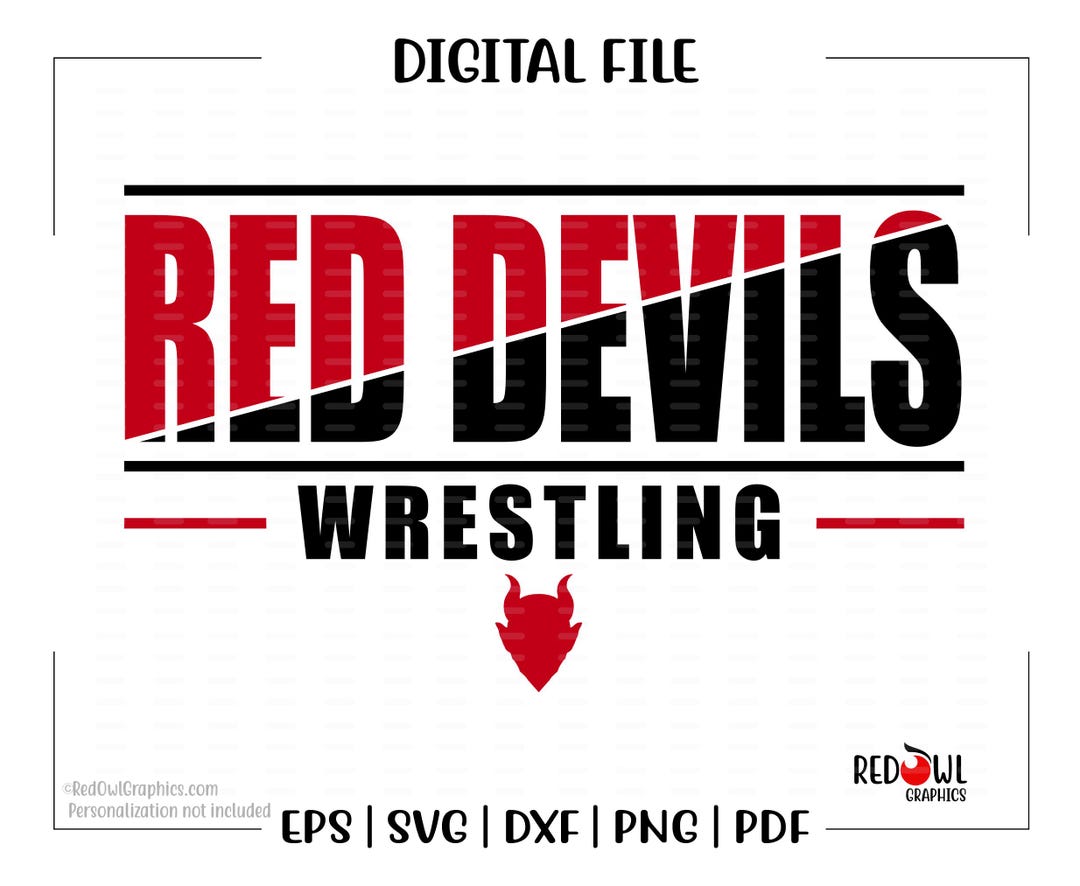 Wrestling Svg, Red Devil Svg, Red Devil, Devil, Red Devil Wrestling ...