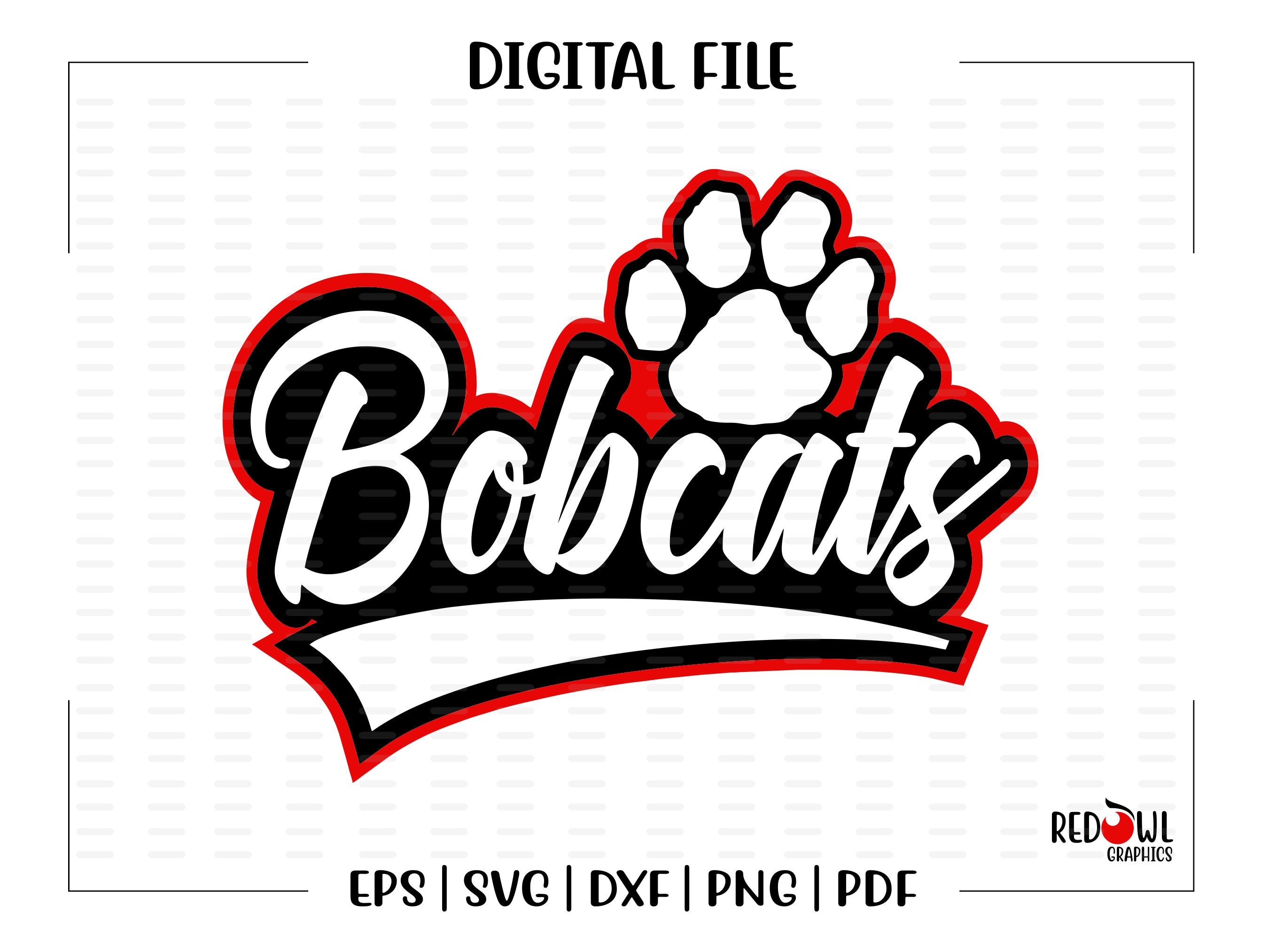 Bobcat Svg Bobcats Svg Bobcat Bobcats Paw Mascot Htv | Etsy